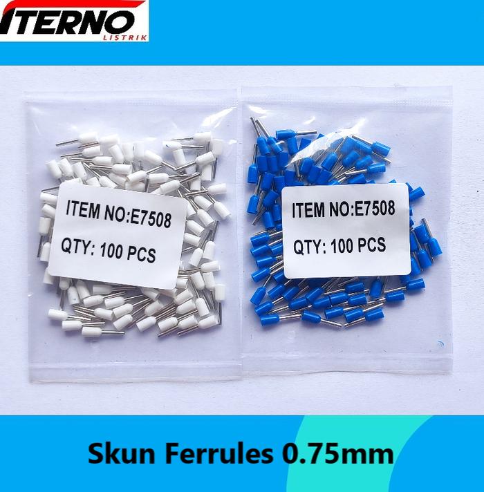 Jual Skun Kabel Ferrules 0.75mm E7508 Warna - Biru - Kota Tangerang ...