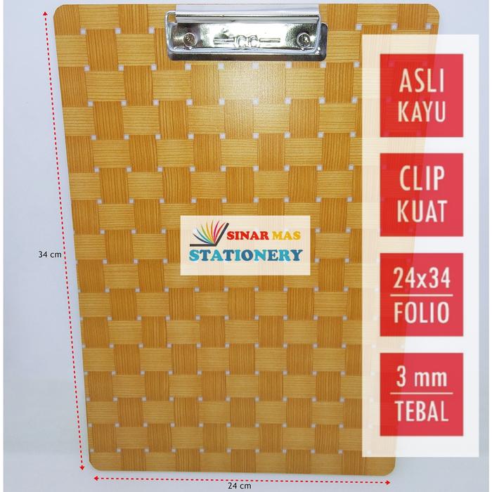 Jual Clip Board /Clipboard kayu/Papan Ujian/ Papan Jalan/Papan Dada 1 ...