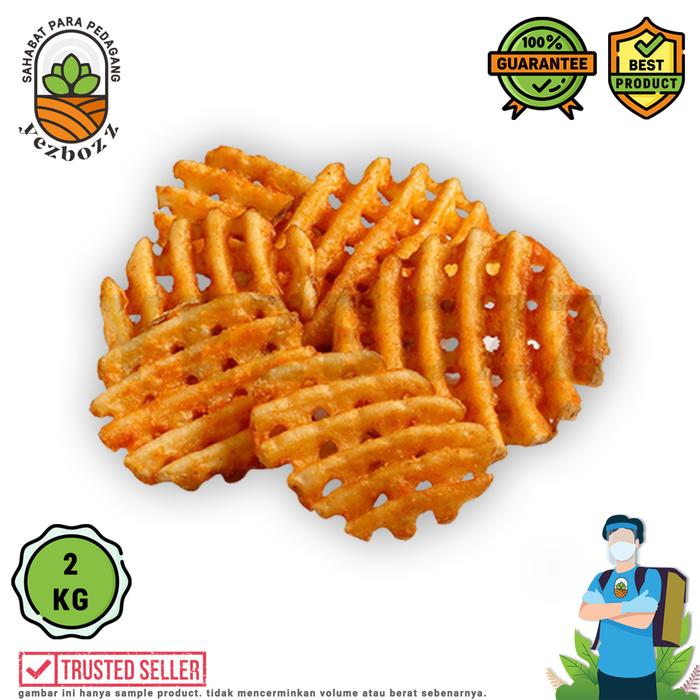 Jual Lambweston Crisscut French Fries Waffle Kentang goreng Repack 2 KG - Jakarta Pusat ...