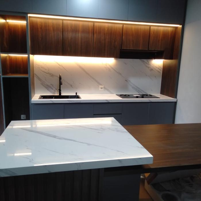 Jual Top Table Artificial Statuario lebar 60cm terpasang Dalam kota ...