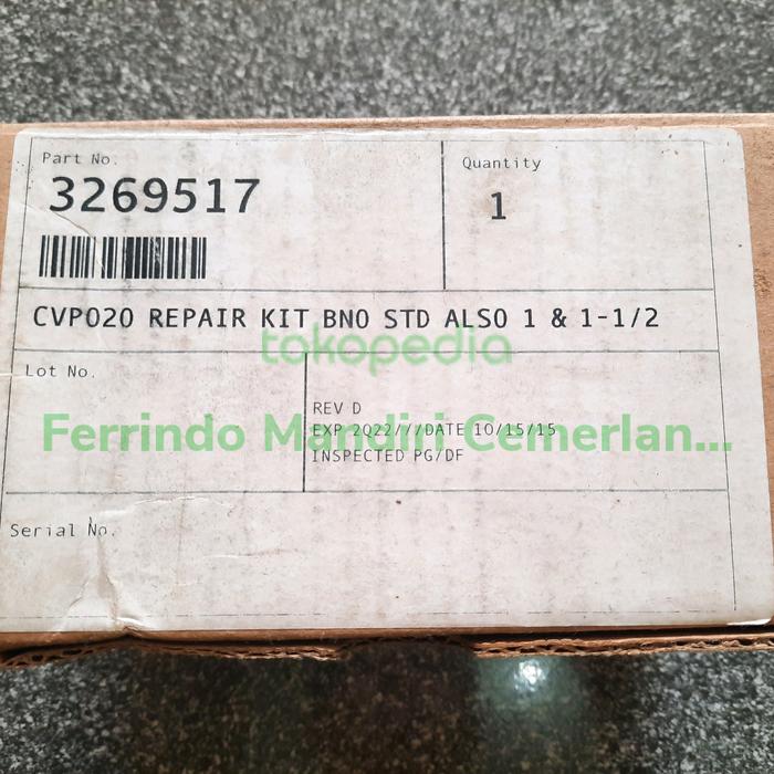 Jual FMC Repair Kit Check Valve 2" Fig 1502 PN. 3269517 - Jakarta Utara ...
