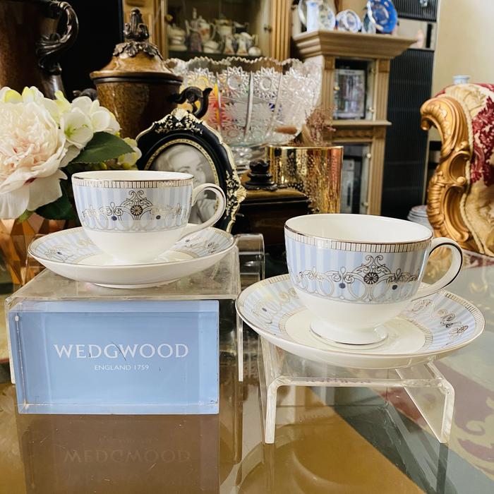 Jual Tea Cup / Saucer / Wedgwood / Alexandra Blue / Mewah Cantik ...