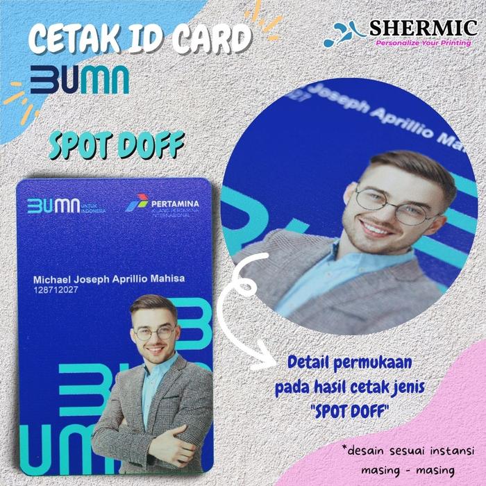 Promo Cetak Custom Print UV DESAIN ID CARD BUMN NAME TAG PVC RFID E ...