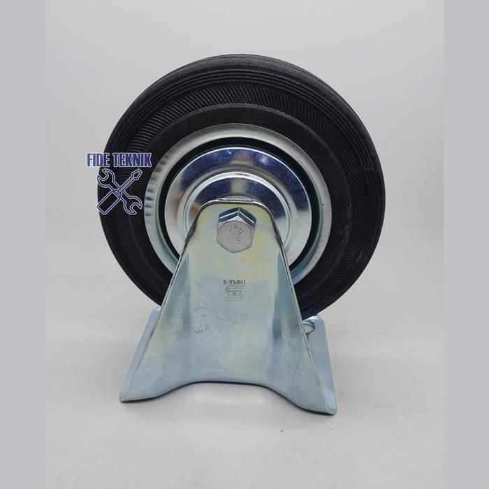 Jual TRIPLE S Roda Karet Hitam mati Rigid 6in inch troli gledekan tanpa ...