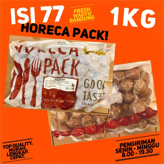 Jual BERNARDI HORECA PACK BAKSO SAPI BESAR REPACK ISI 77 / 10 PREMIUM ...