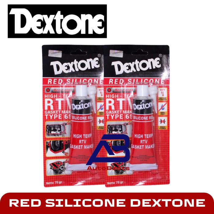 Jual DEXTONE Lem Silikon Merah 70 gram / Silicone Red Gasket 70 gr ...