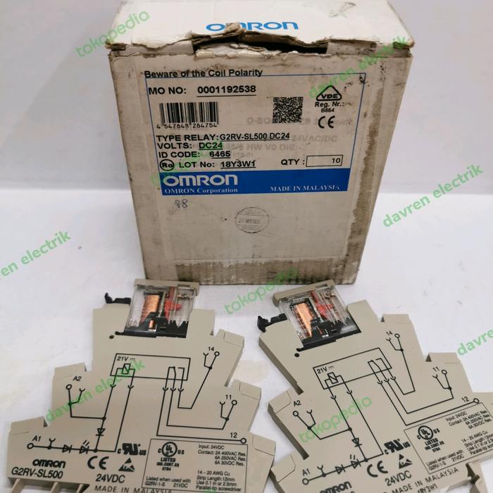 Jual relay omron G2RV-SL500, 24vdc,slim relay socket - Jakarta Barat ...