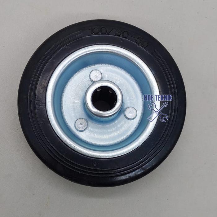 Jual TRIPLE S Roda saja Karet Hitam only 4in inch troli gledekan ...