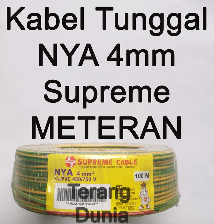 Jual Kabel Supreme NYA 4mm Kabel Tunggal 4mm Kabel Gronding 4mm Kabel 4mm - Kota Bandung ...