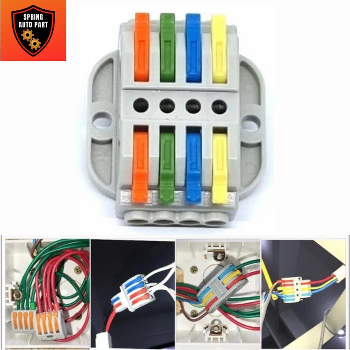 Jual Terminal Konektor Blok Tuas (S 4-4) Sambungan Kabel Cepat ...