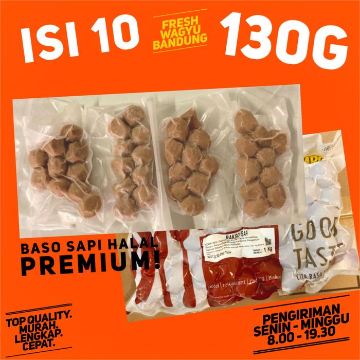 Jual BERNARDI HORECA PACK BAKSO SAPI BESAR REPACK ISI 77 / 10 PREMIUM HALAL - 10 PCS (130g ...