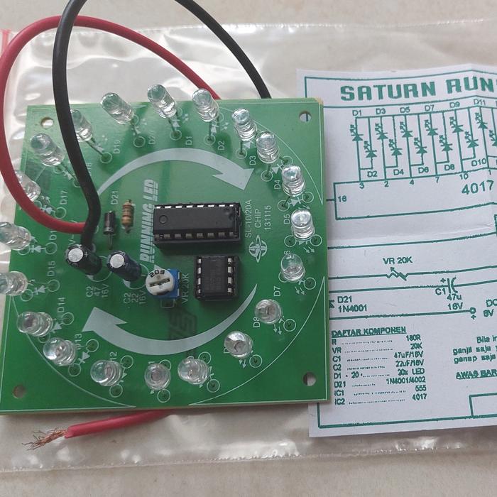 Jual Kit Running LED Saturn sudah jadi. Kit elektronika sekolah #10 ...