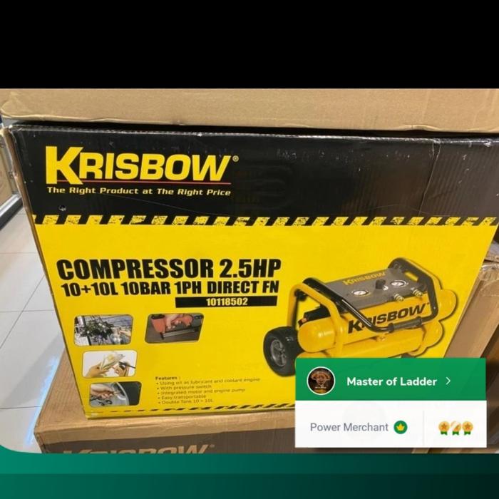 Jual Krisbow Kompresor Angin 2.5 Hp 10 Bar / Krisbow compressor angin ...
