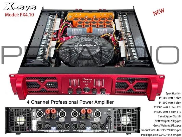 Jual Power Amplifier X-sys 4 Channel PX4.10 PX 4.10 XSYS PX-4.10 ...