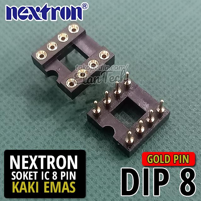 Jual Soket IC Gold Plated 8 Pin Nextron Kaki Emas 2x4 8P DIP8 ElanTech ...