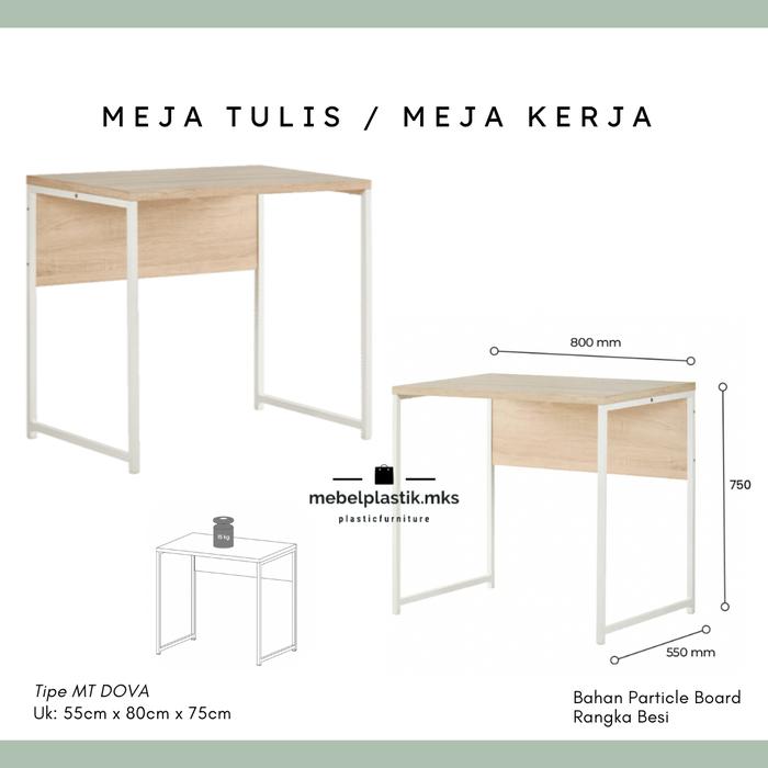 Jual Meja Kayu Besi Particle Board/ Meja Kerja/ Meja Tulis MT Dova ...
