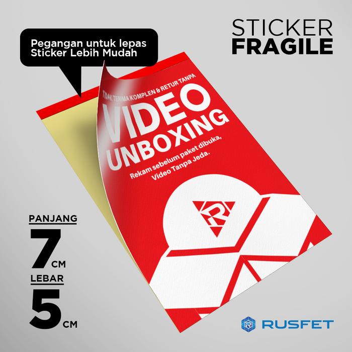 Jual Sticker FRAGILE UNBOXING Stiker Cromo HANDLE WITH CARE 200PCS ...