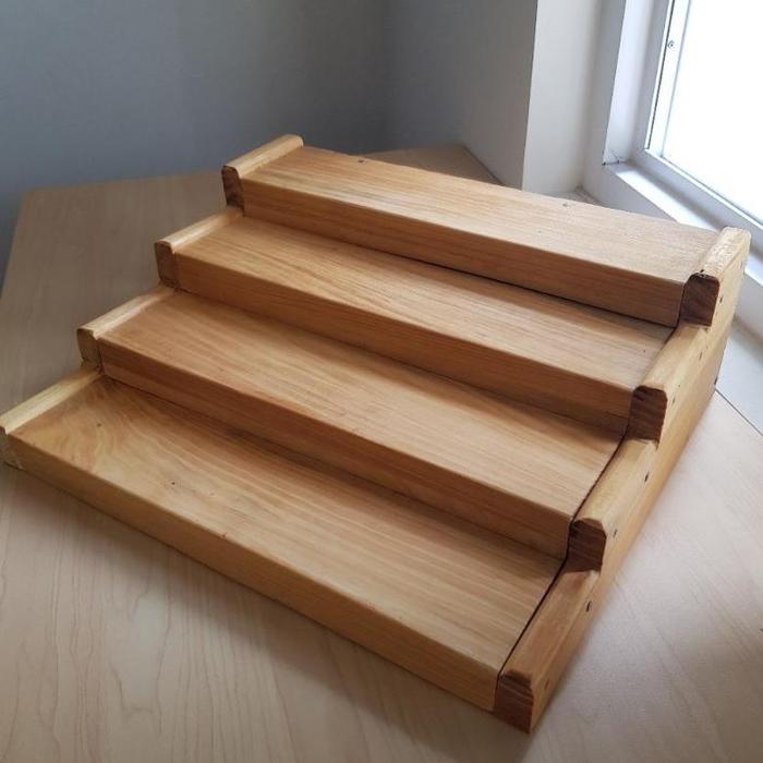 Jual Rak Bumbu Dapur kayu Minimalis Rak Tangga Susun 4 - Jakarta ...