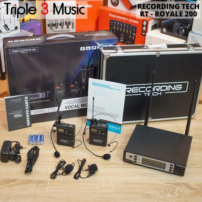 Jual RECORDING TECH RT ROYALE 200 2 Mic wireless Bando & clip on - Kota ...