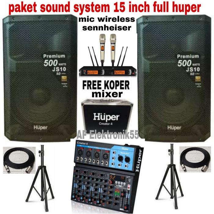 Jual Paket Sound System Huper 15 Inch+ Mixer Huper Original - Jakarta ...