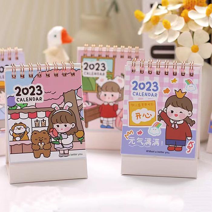 Jual Kalender Meja Mini Kawai - Kalender 2023 Aesthetic Desk Calendar ...