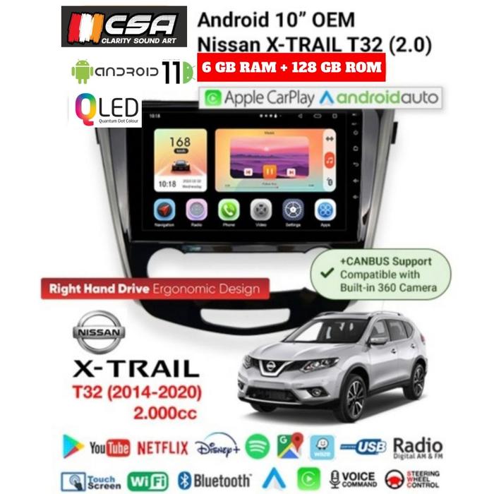 Jual Head Unit Android Orca Pro Plus G2 For Nissan Xtrail 2000cc T32 ...