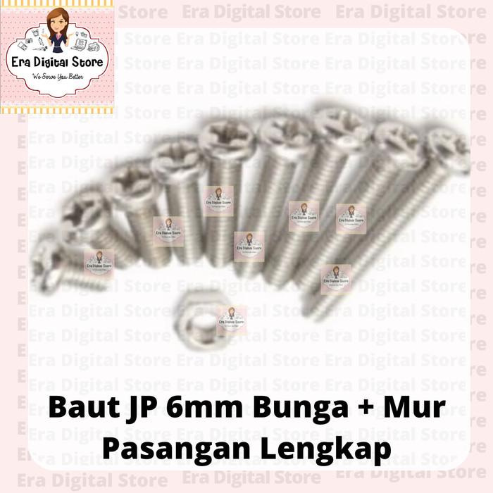 Jual Baut JP 3mm Bunga + Mur Pasangan Lengkap - 3x20 - Kota Bogor - EraDigitalStore | Tokopedia