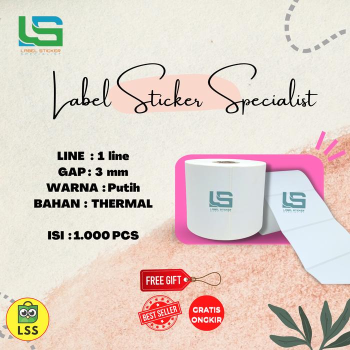 Jual LABEL STIKER BARCODE THERMAL 80X60 MM - 1000 PCS - Jakarta Barat ...