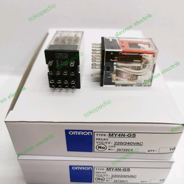 Jual relay omron original MY4N-GS, 220/240vac - Jakarta Barat - Davren electric | Tokopedia