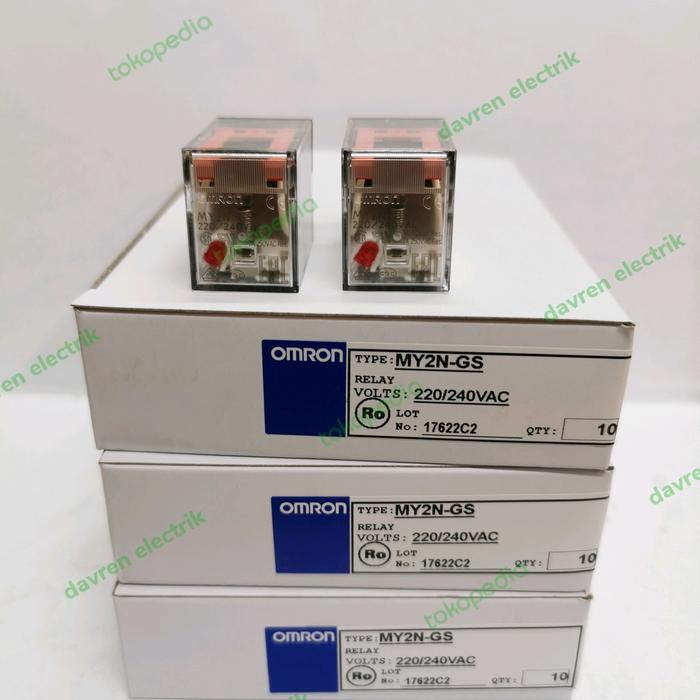 Jual relay omron original MY2N-GS, 220/240vac - Jakarta Barat - Davren electric | Tokopedia