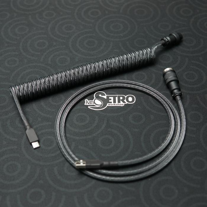 Jual Kabel cable Coiled carbon thinflex not Techflex - usb a to type c ...