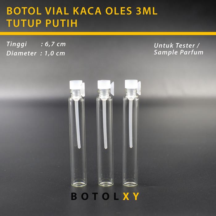 Jual Vial 3ml Botol Lidi Tester Sample Parfum Kaca Stik Oles Mini ...