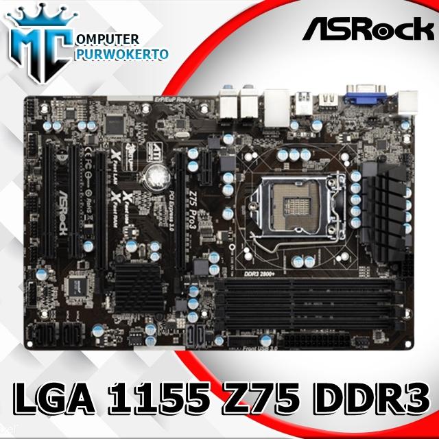 Jual Motherboard Z75 Intel LGA 1155 Asrock Atx Onboard 4 Slot Ram - Kab ...