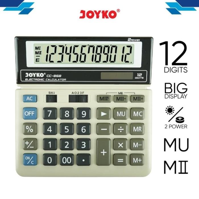 Jual KALKULATOR JOYKO CC-868 CALCULATOR 12 Digit Desktop CC868 Big ...