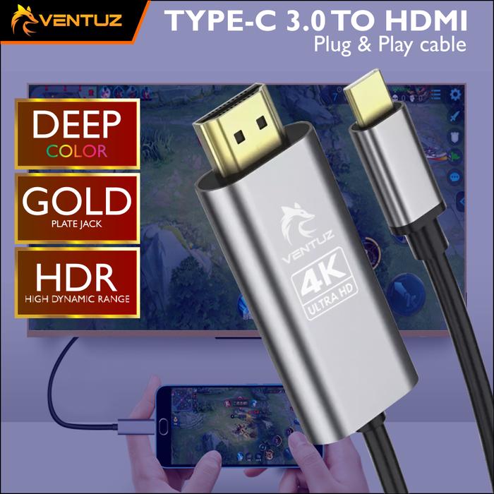 Jual VENTUZ – USB type C 3.0 to HDMI 4K MHL streaming display - Kota Malang - kios-komputer ...