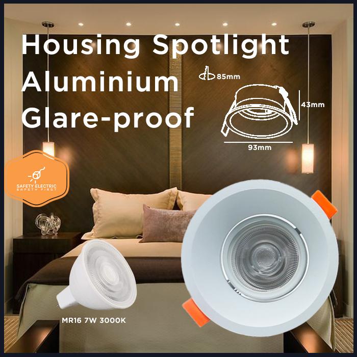 Jual Aluminium Casing Halogen LED Mr16 GU10 Housing Spotlight Lampu ...
