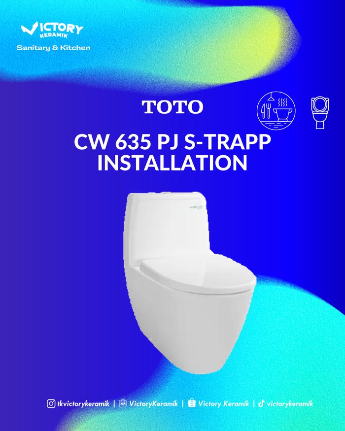 Jual KLOSET DUDUK/MONOBLOK TOTO CW 635 PJ PUTIH S-TRAP INSTALATION ...