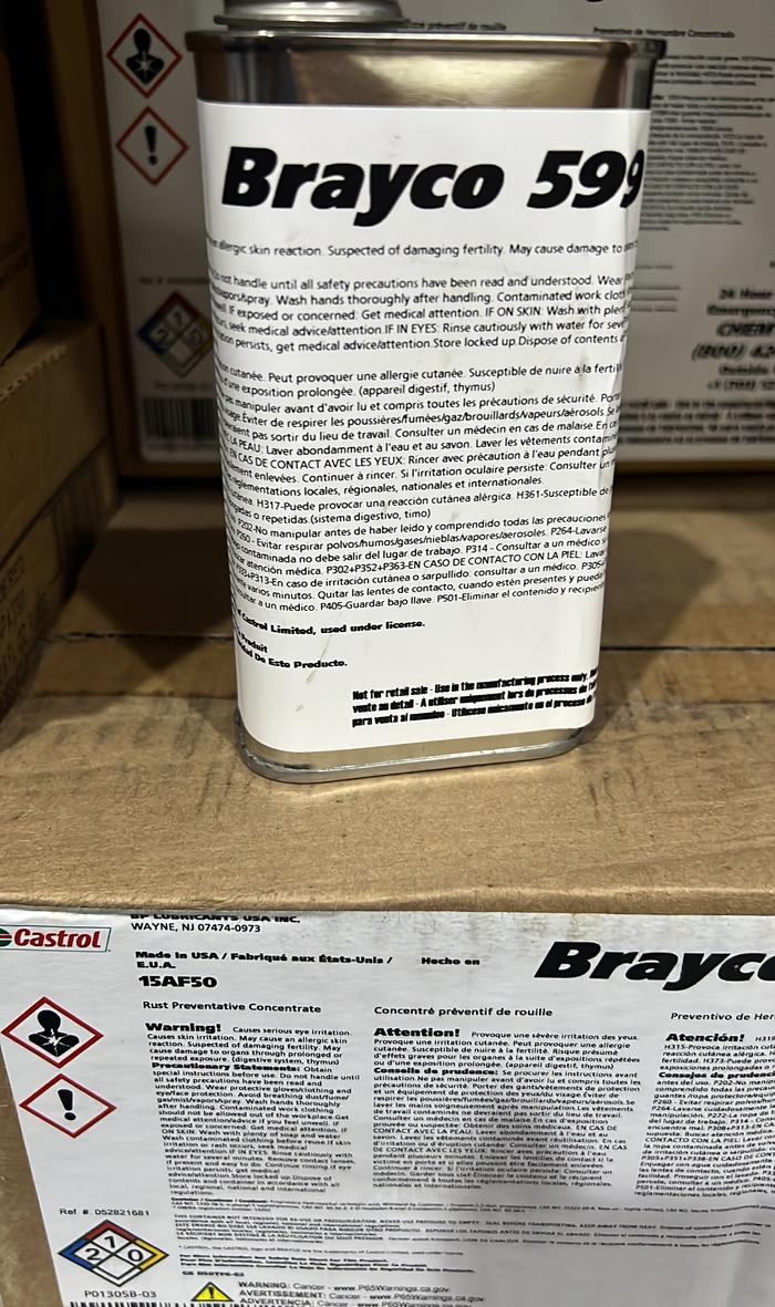 Jual Castrol® Brayco™ 599 Synthetic Turbine Oil Rust Preventive (8oz ...