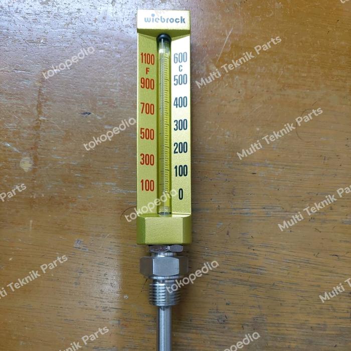 Jual Thermometer Stick Stainless Drat 1/2" inch 600°C Derajat - Jakarta ...