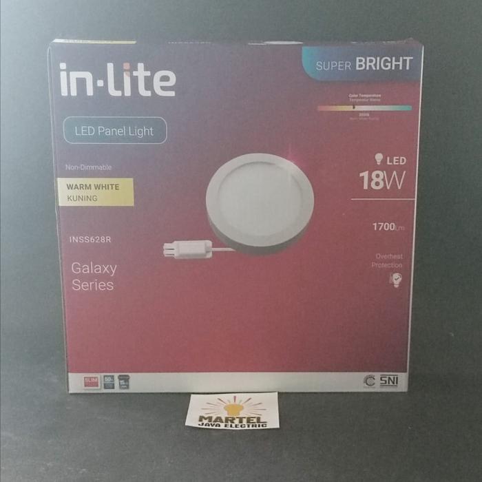 Jual LAMPU PANEL DOWNLIGHT OB LED INLITE INSS628R BULAT 18 WATT - Putih ...