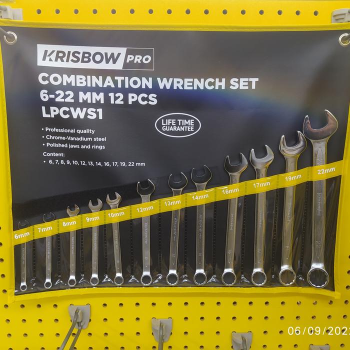 Jual KRISBOW Kunci Ring Pas 6-22 21pc/COMBINATION WRENCH 6-22MM 12PC ...