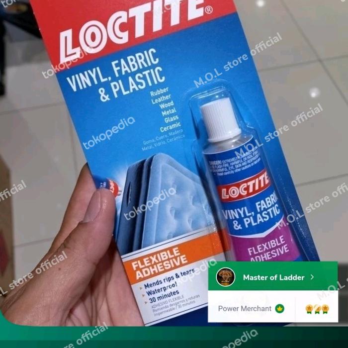 Jual Loctite Vinyl Fabric Plastic Flexible Adhesive Transparent Glue ...