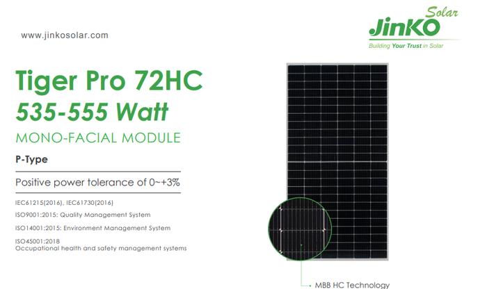 Jual Solar Panel Jinko Solar 540 Wp Mono Half Cell (SNI) - Kab ...