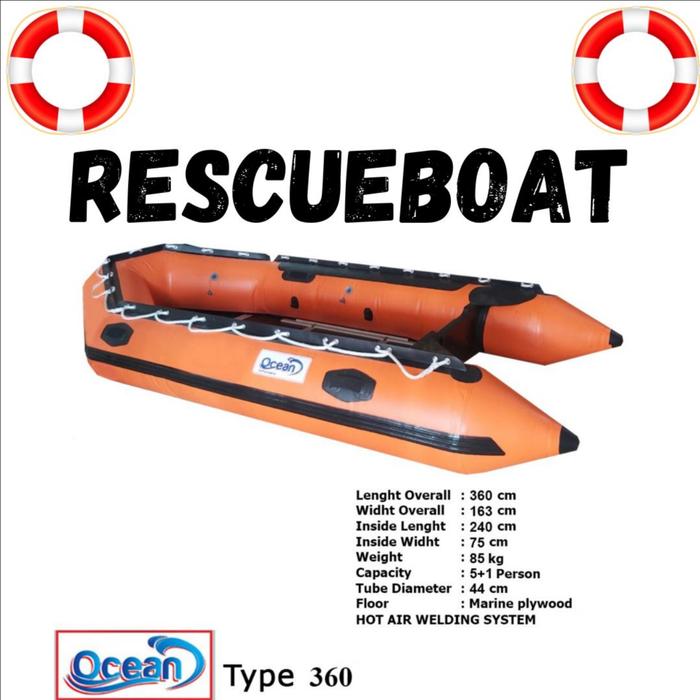 Jual Perahu karet OCEAN panjang 3,6 Meter untuk Rescue,Banjir,Evakuasi ...
