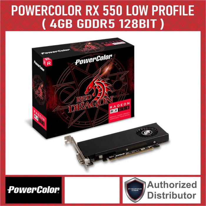 Jual VGA CARD POWERCOLOR RX 550 4GB DDR5 RED DRAGON LOW PROFILE RADEON RX55 - Jakarta Pusat ...