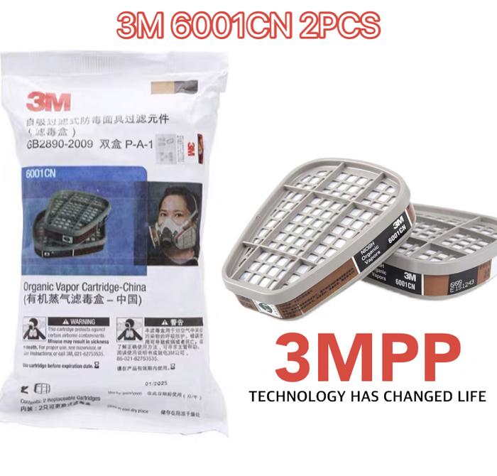 Jual 3M 6001CN Filter Cotton for 3M 6200 6800 7502 Masker Cartridge 100 ...