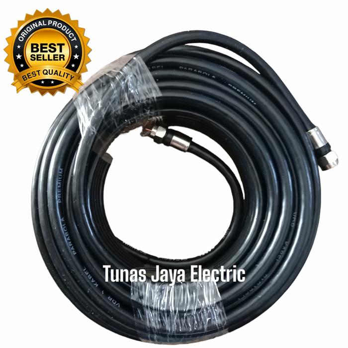 Jual Kabel Antena TV / Parabola RG6 15M + Dual Jack F (PREMIUM) VDR - Kota Surabaya - Tunas ...