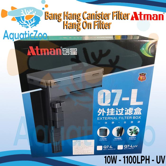 Jual Atman Q7-L UV Filter Hang On Aquarium Akuarium Canister Aquascape ...