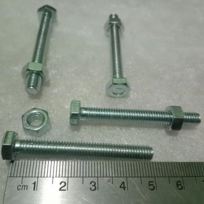 Jual BAUT MUR PUTIH BMP M6 X 50MM GALVANIS ( KUNCI 10 ) - Jakarta Pusat - AZKA MOTOR 99 | Tokopedia