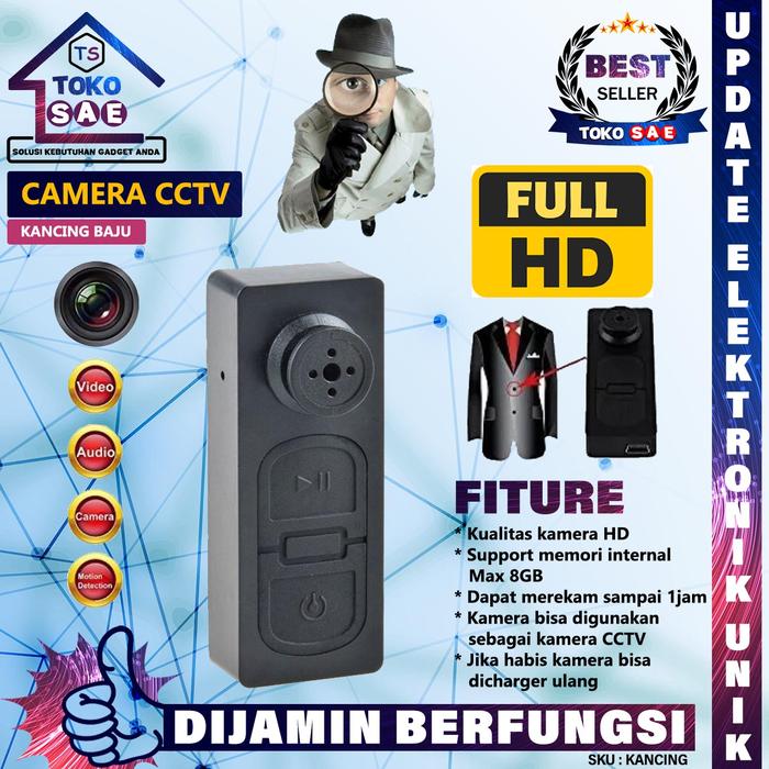 Promo KAMERA KANCING BAJU SPY CAMERA BUTTON SHIRT MINI CAM FOTO VIDEO ...